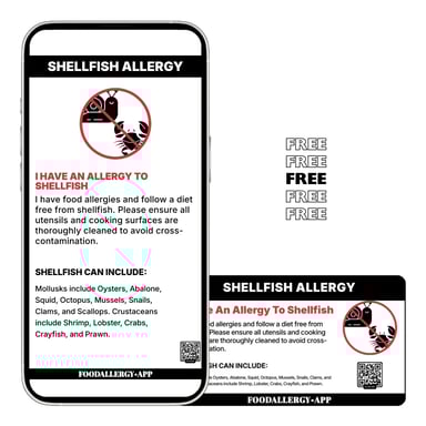 Food Allergy Cards for Travel - Customize, Download or Print